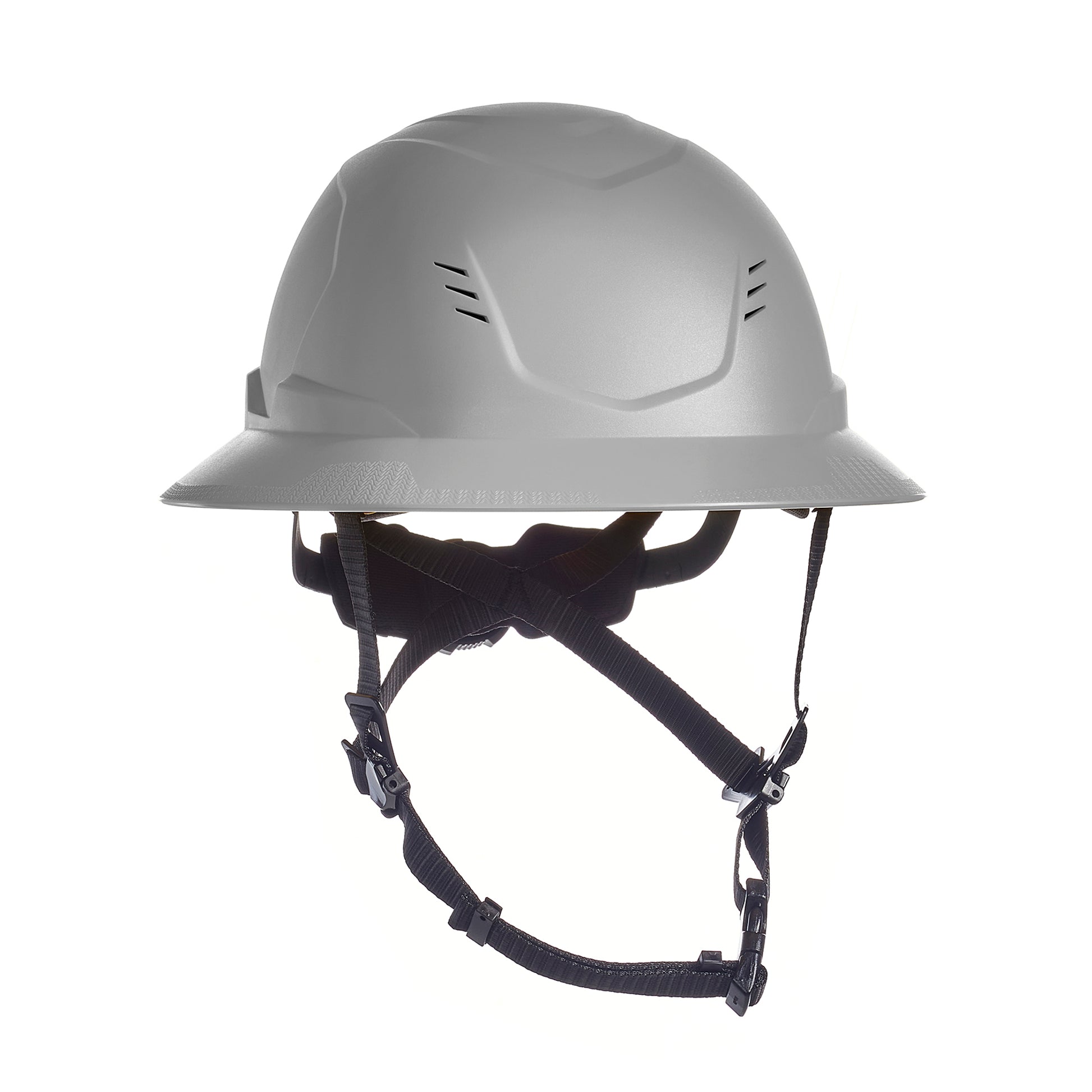 MSA V-Gard H2 Full Brim - Type II Class C Safety Helmet - Vented - Gra ...