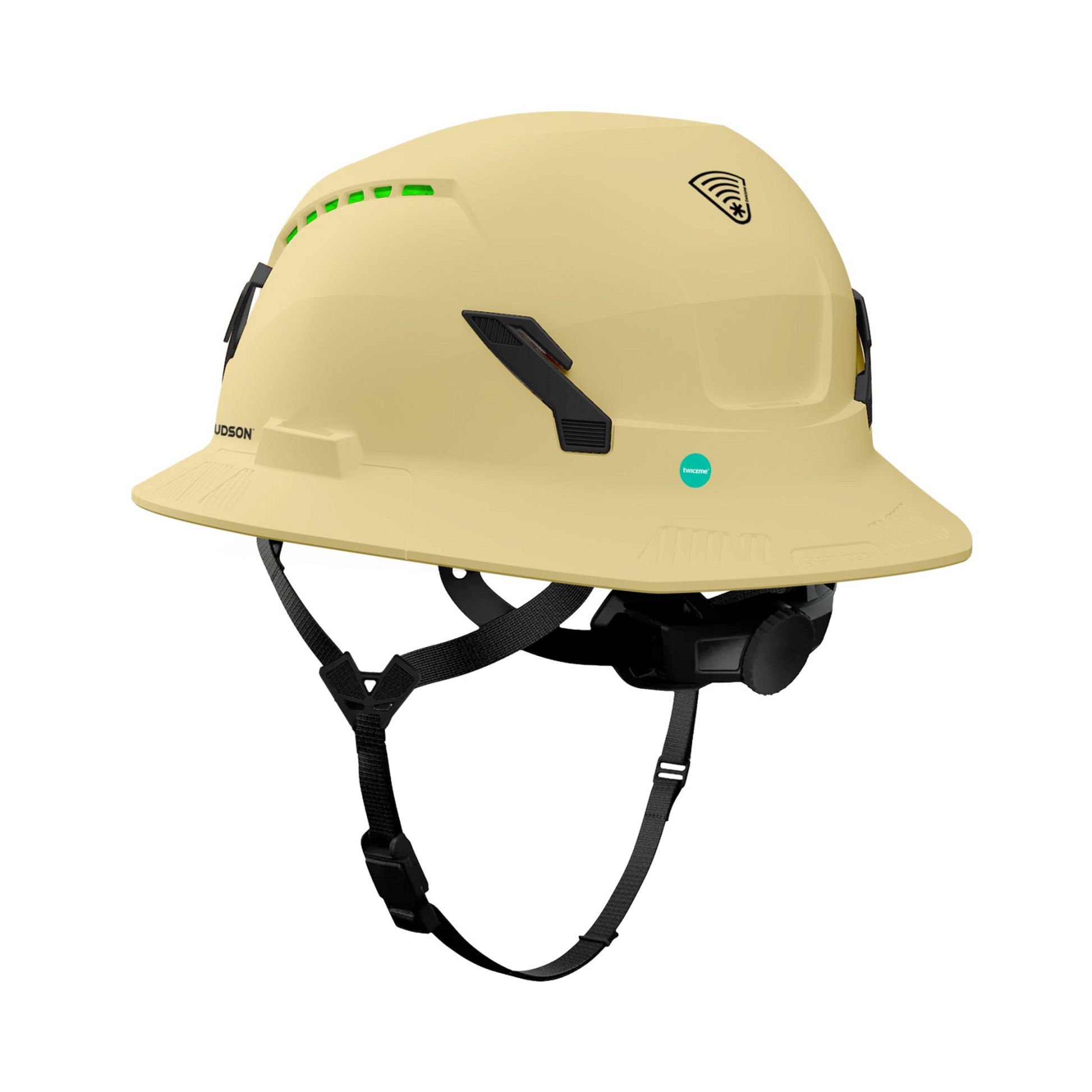Studson SHK-1 Vented Full Brim Class C Type II - Khaki Safety Helmet ...