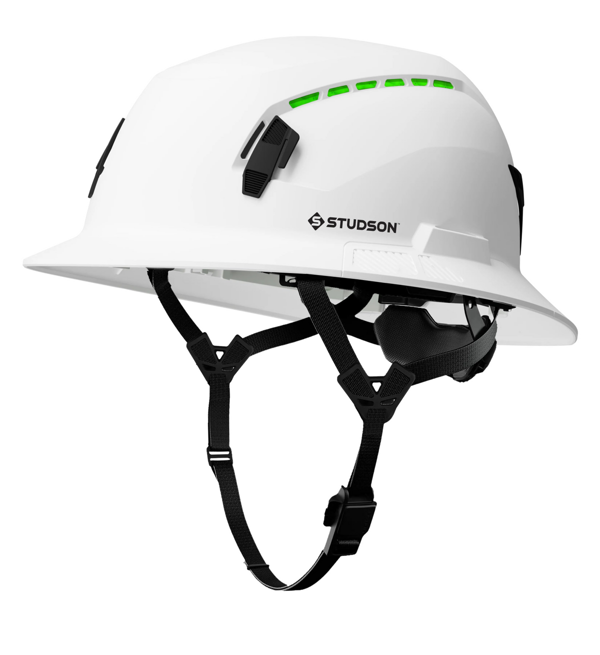 Studson SHK-1 Vented Full Brim Class C Type II - White Safety Helmet ...