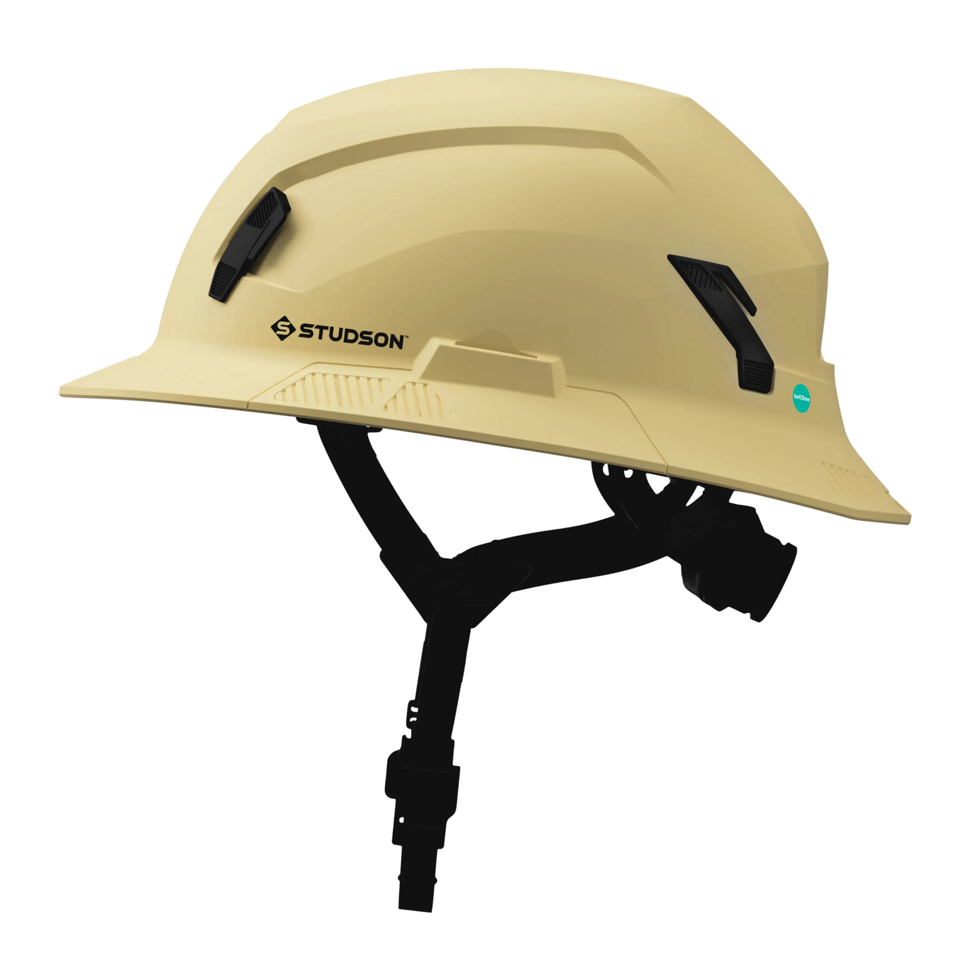Studson SHK-1 Non-Vented Full Brim Class E Type II - Khaki Safety Helm ...