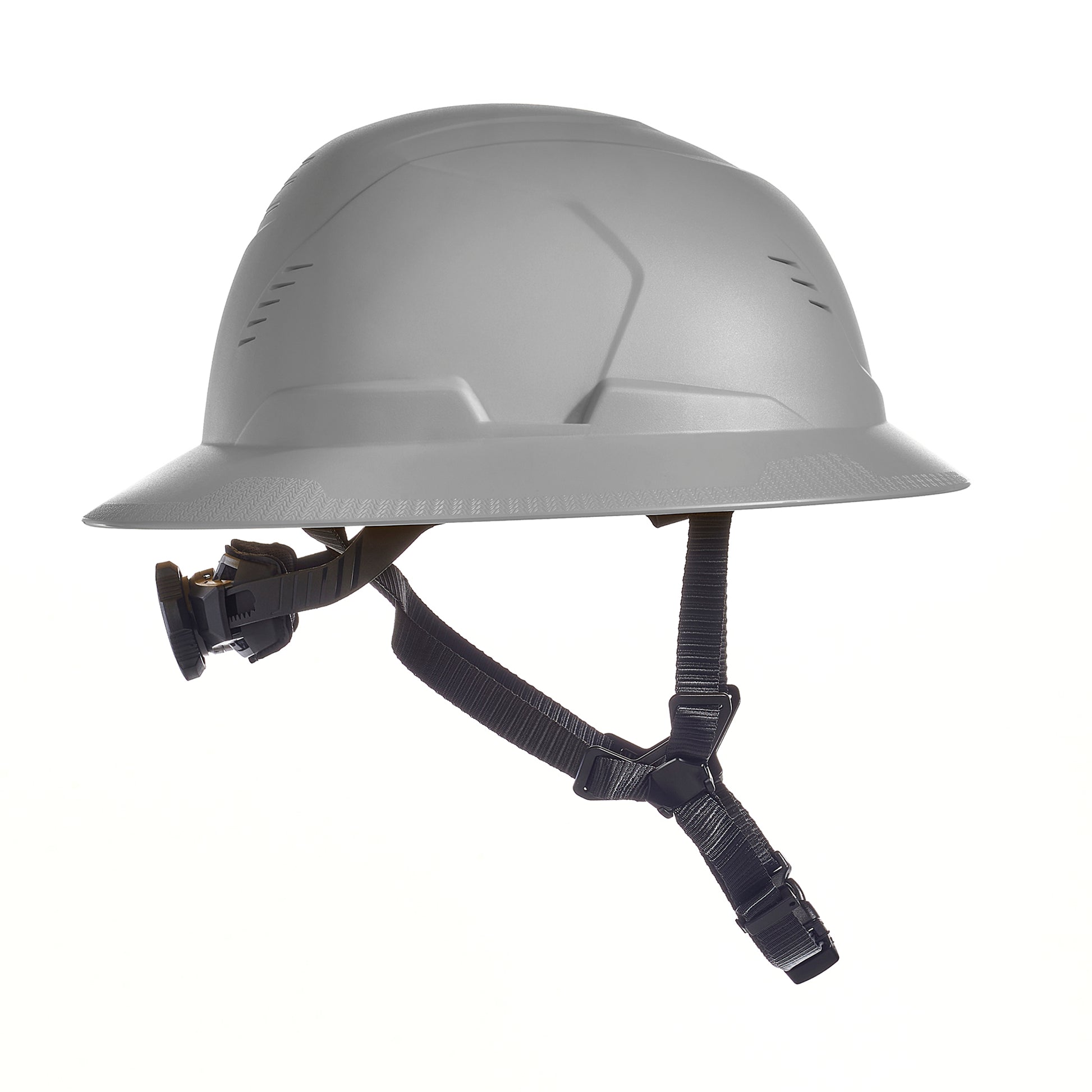 MSA V-Gard H2 Full Brim - Type II Class C Safety Helmet - Vented - Gra ...